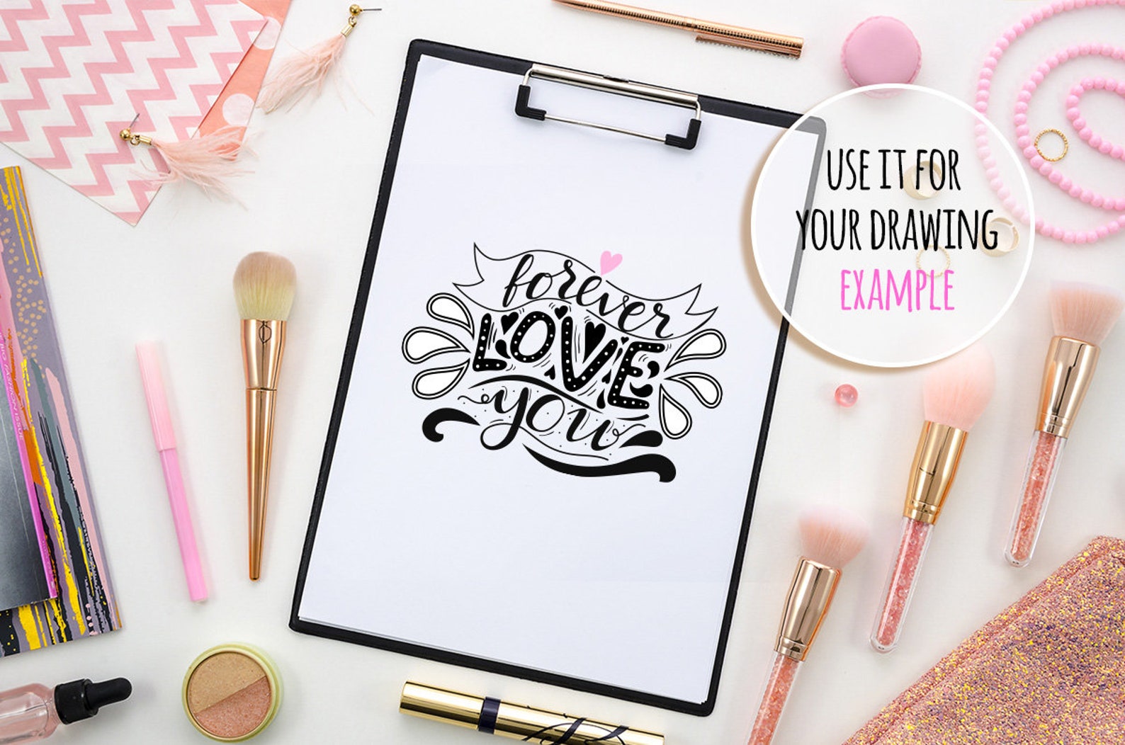 Clipboard Mockup Pre-made Scene PSD Flat Lay Photo Mockup - Stock ...