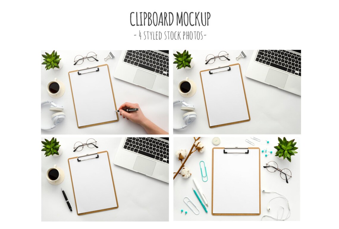 Clipboard Mockup Pre-made Scene PSD Flat Lay Photo Mockup 4 - Etsy