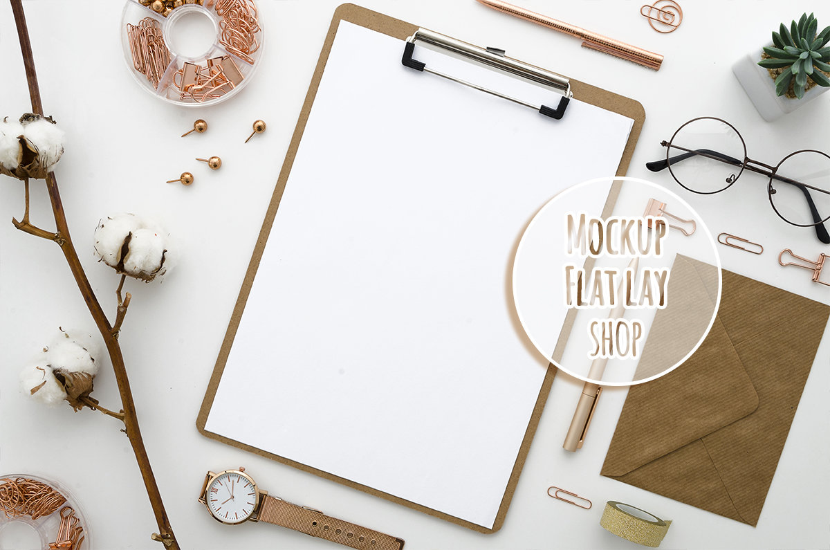 Clipboard Mockup Pre-made Scene PSD Flat Lay Photo. Document - Etsy