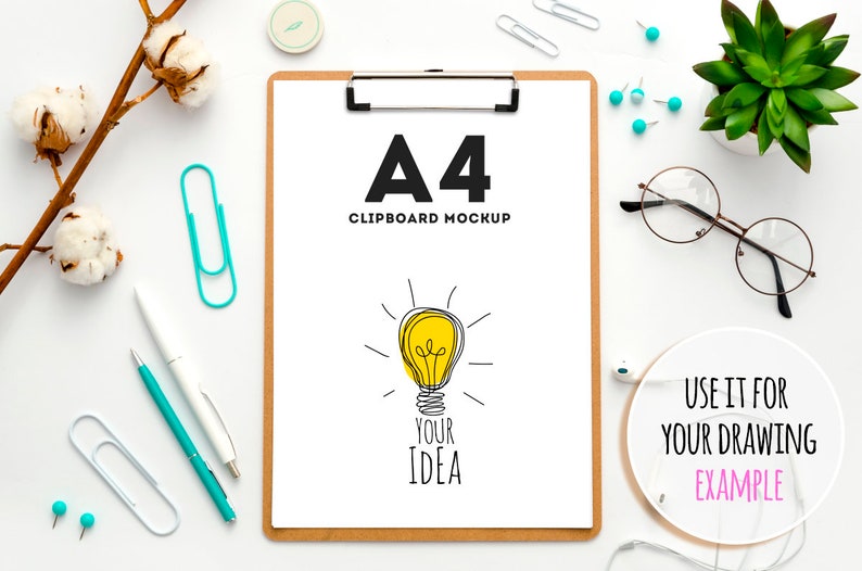 Clipboard Mockup Pre-made Scene PSD Flat Lay Photo Mockup 4 - Etsy