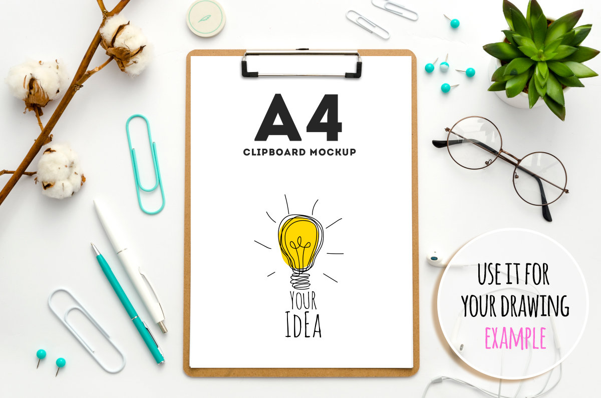 Clipboard Mockup Pre-made Scene PSD Flat Lay Photo Mockup 4 - Etsy