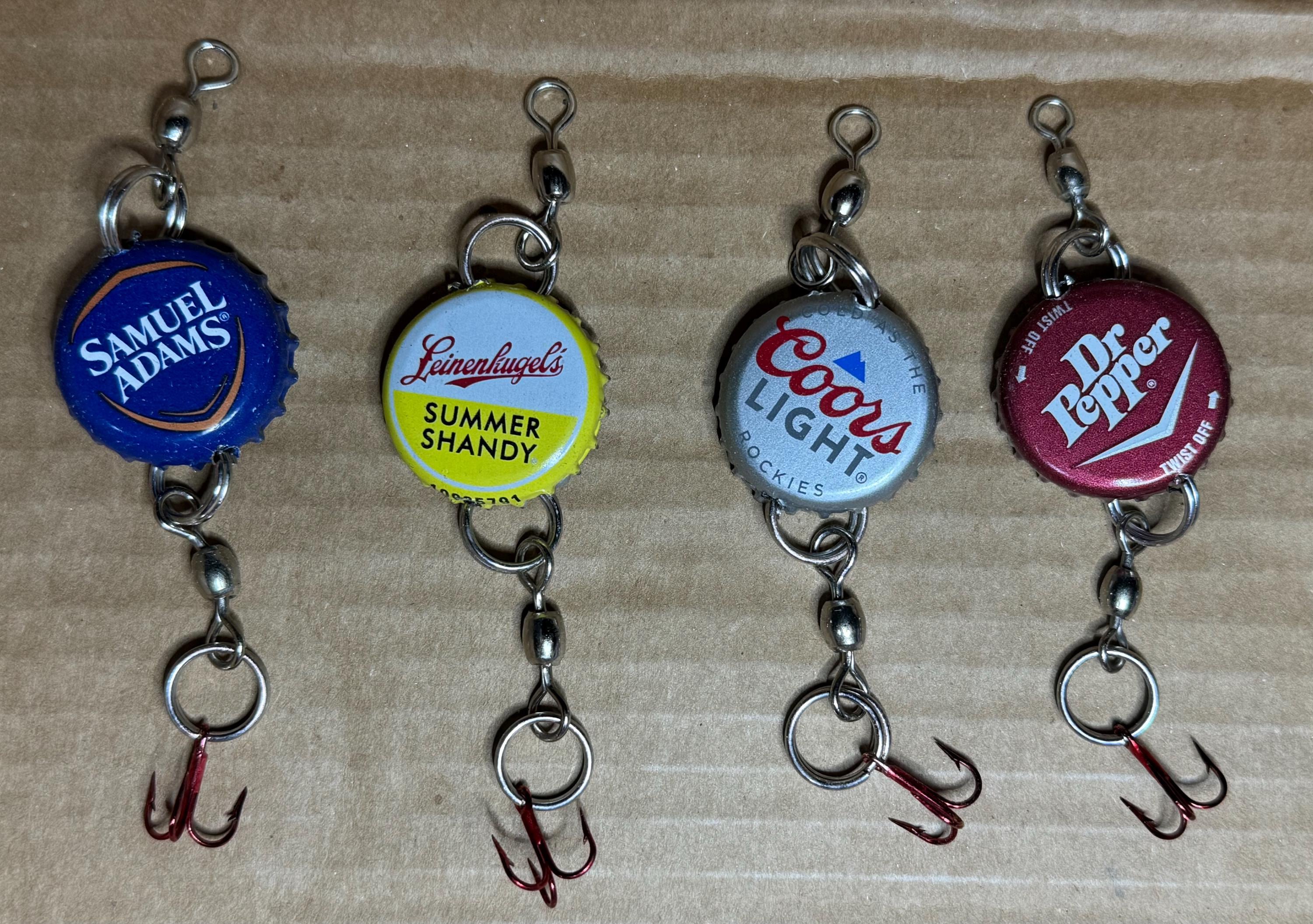 Beer Bottle Fishing Lures, Bottle Cap Fishing Lure, Pop Bottles Fishing ...
