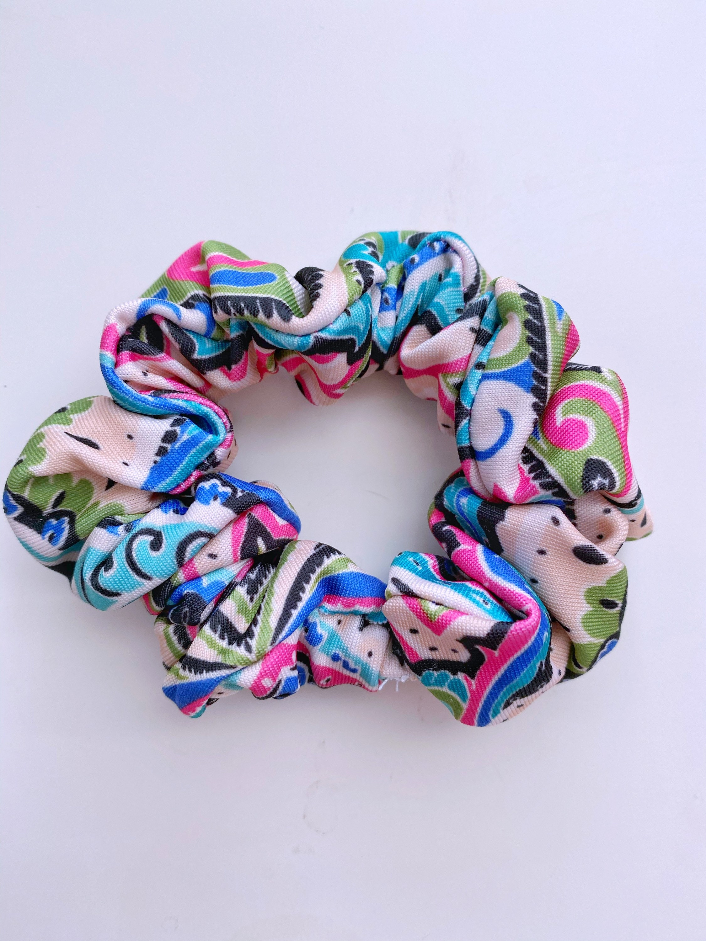 Colorful Preppy Printed Scrunchie Handmade with FREE | Etsy