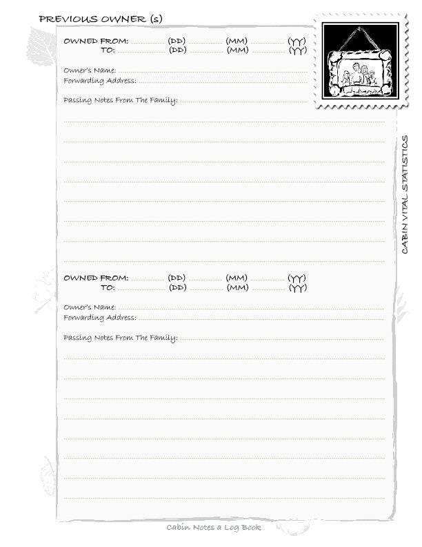 Cabin Notes a Log Book - for Storing Details & Documents for Easy ...