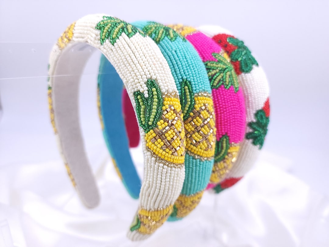 Handmade Pineapple Pattern Seed Bead Headband - India - Etsy