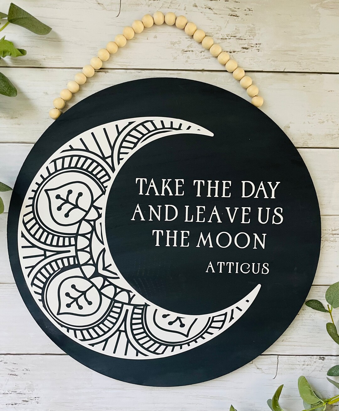 Wall Decor // Moon Wall Art // Atticus Wall Hanging // Housewarming ...
