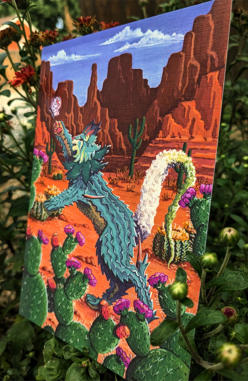 Cactus Cat Cryptid Illustration Art Print - Etsy
