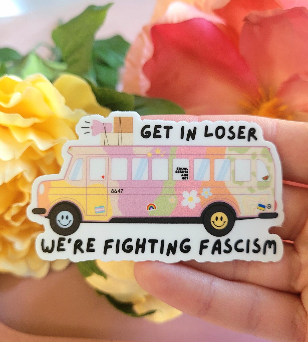 Anti Fascism Sticker, Fight Fascism Sticker, Political Sticker ...