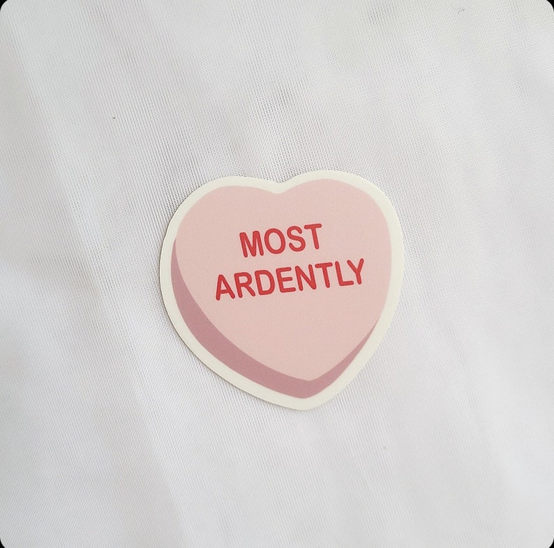 Pride and Prejudice Sticker, Most Ardently Sticker, Jane Austen Sticker ...