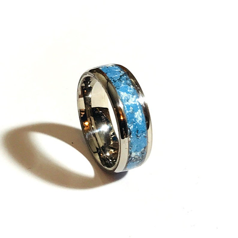 Meteorite Glow Ring Blue Glow Ring Engagement Ring Blue - Etsy