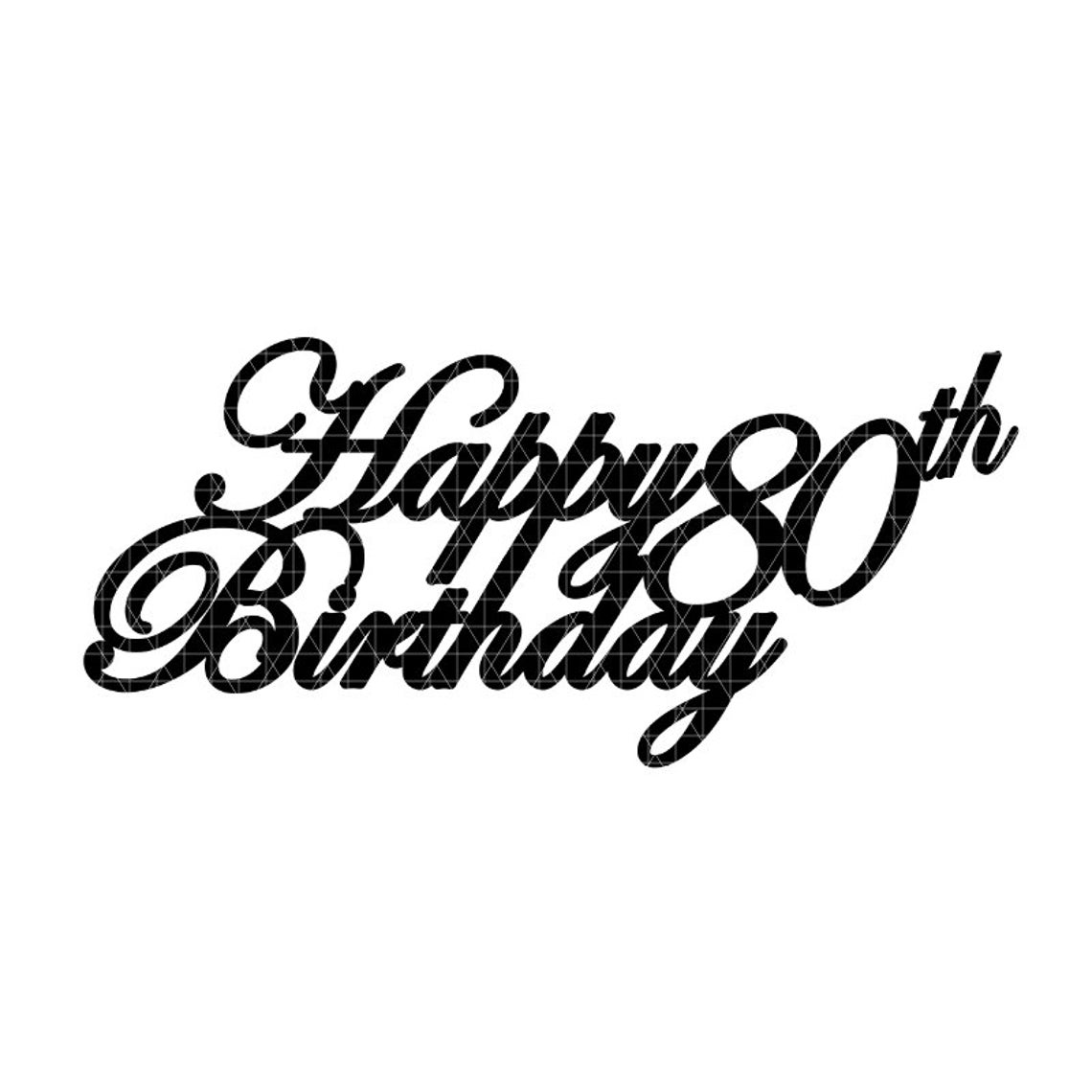 Happy 80th Birthday Cake Topper Happy 80th Birthday Cake Topper