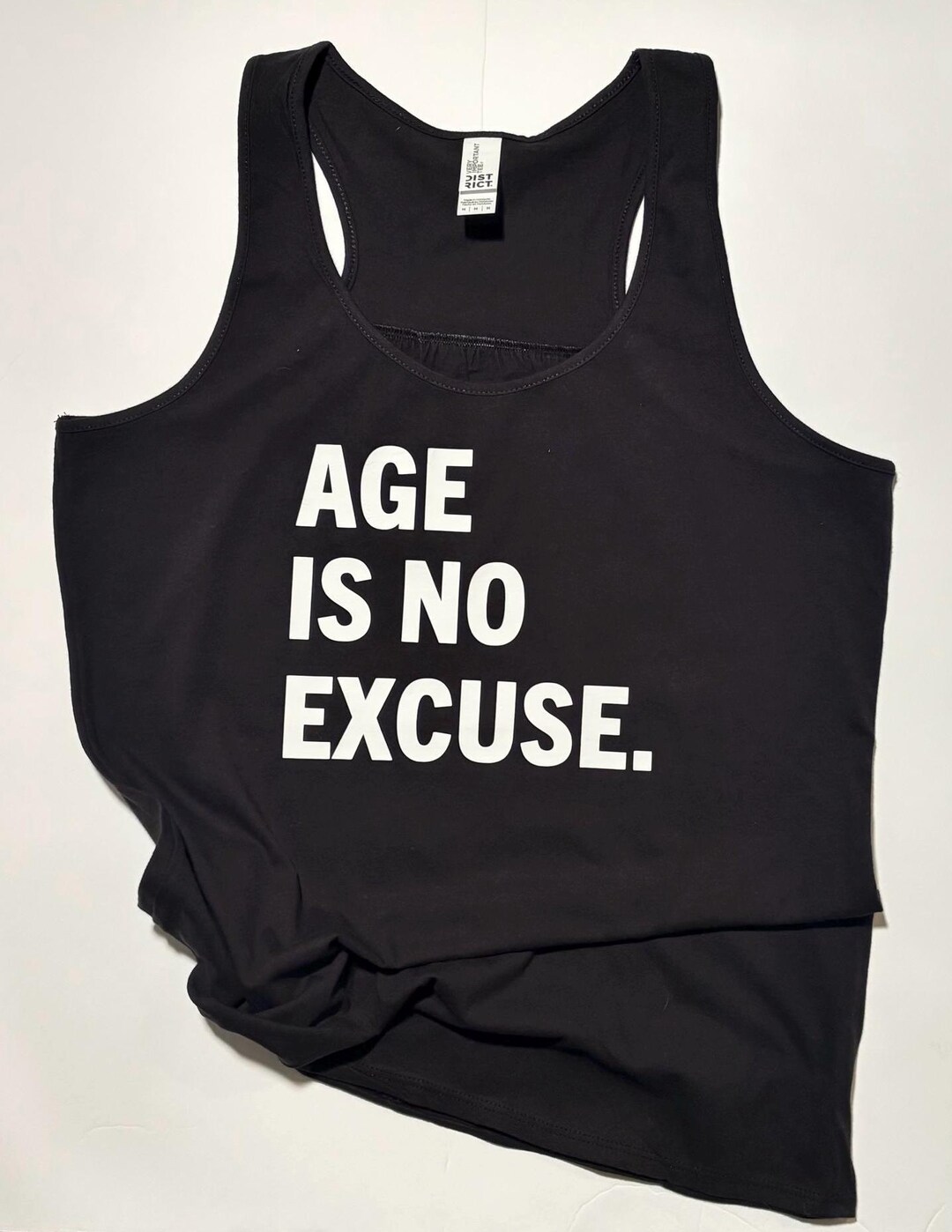 Age is No Excuse Racerback Tank: Women's Cotton Workout Gym Top - Etsy