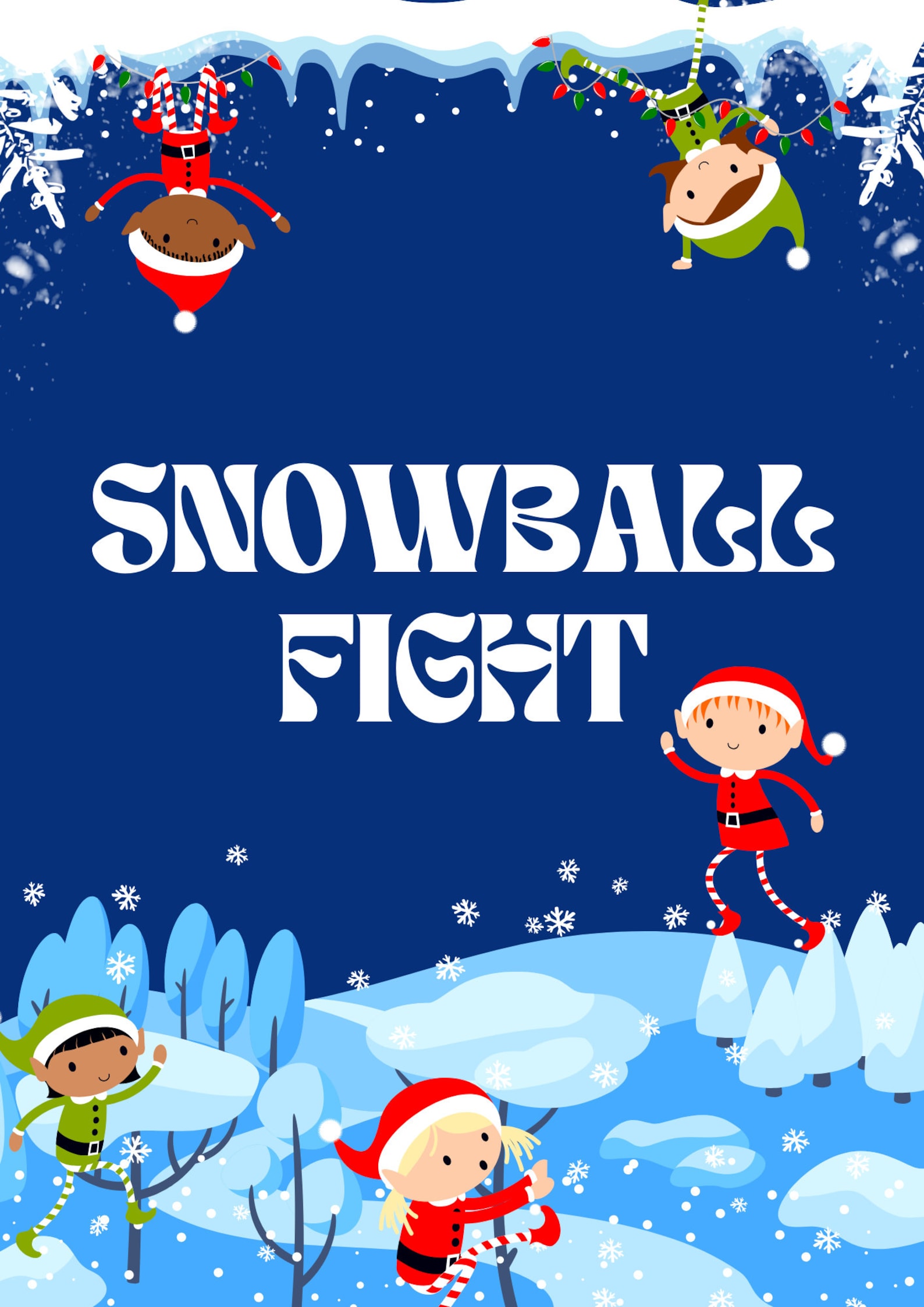 Elf on the Shelf Snowball Fight Printable - Etsy