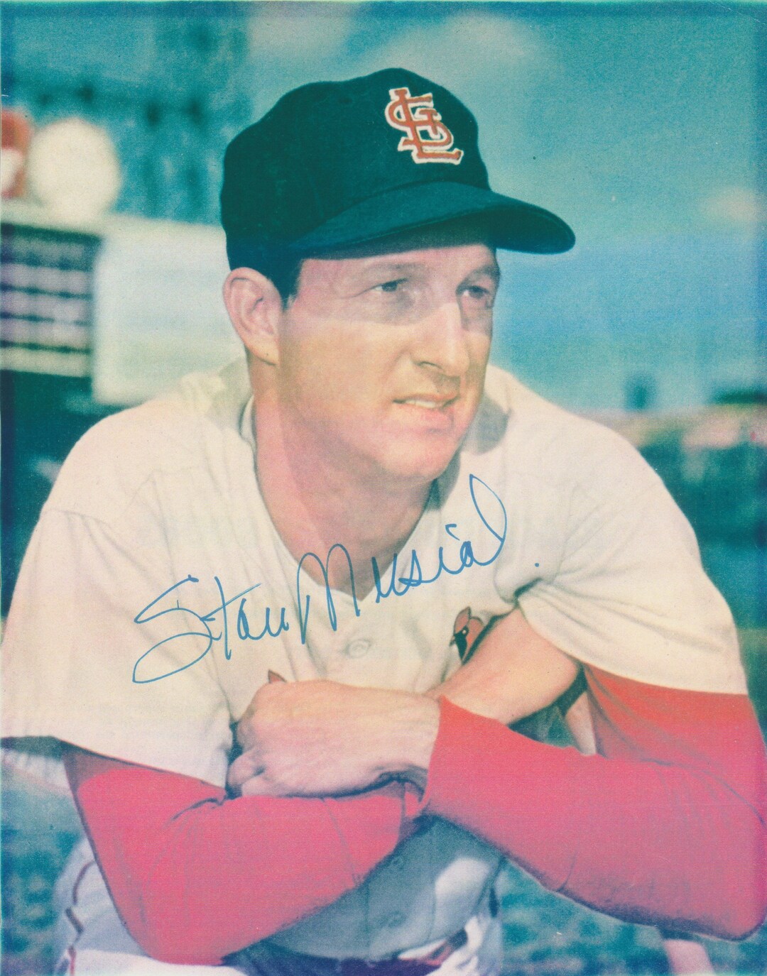 Stan Musial Color Photo, Pre-printed Signed Photo, 8x10, Baseball ...