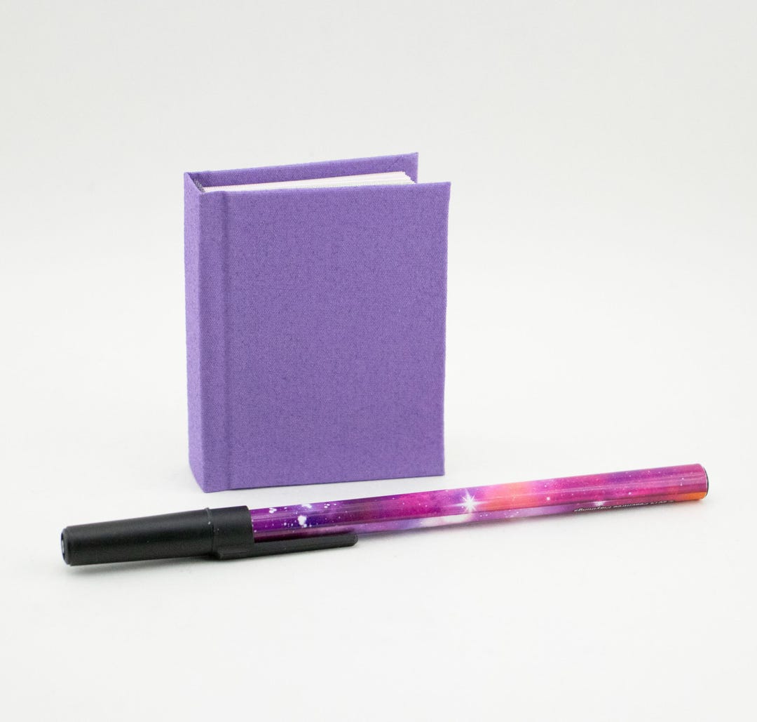 Rainbow Mini Book Purple Miniature Journal Stationery - Etsy