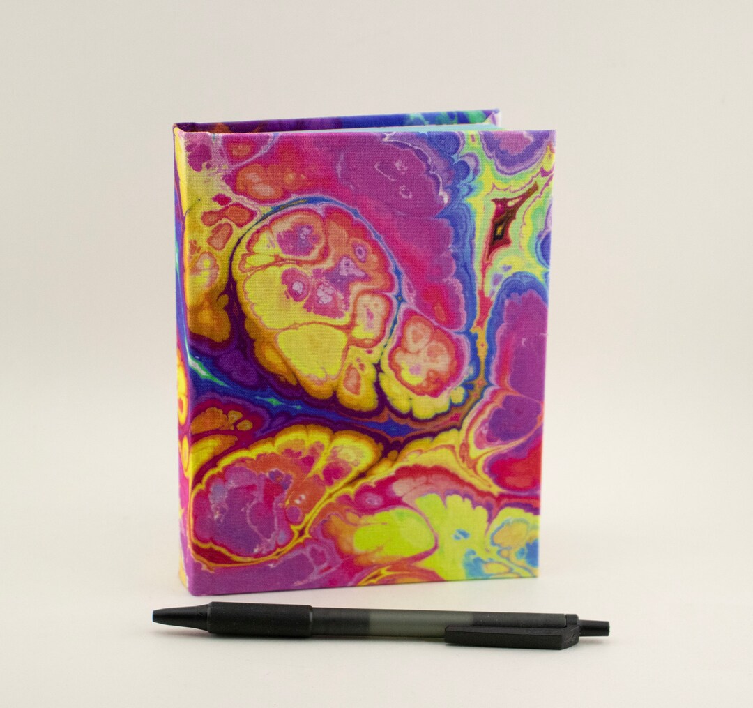 Marbled Rainbow Journal Stars Diary Handmade Notebook Stationery - Etsy