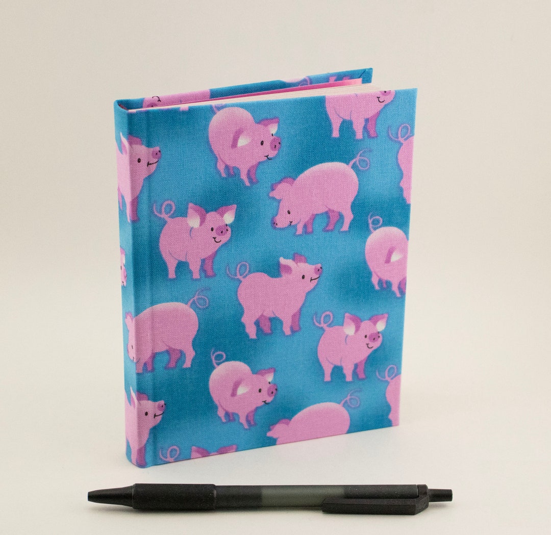 Pig Sketchbook Cute Pink Notebook Piggy Diary Stationery - Etsy