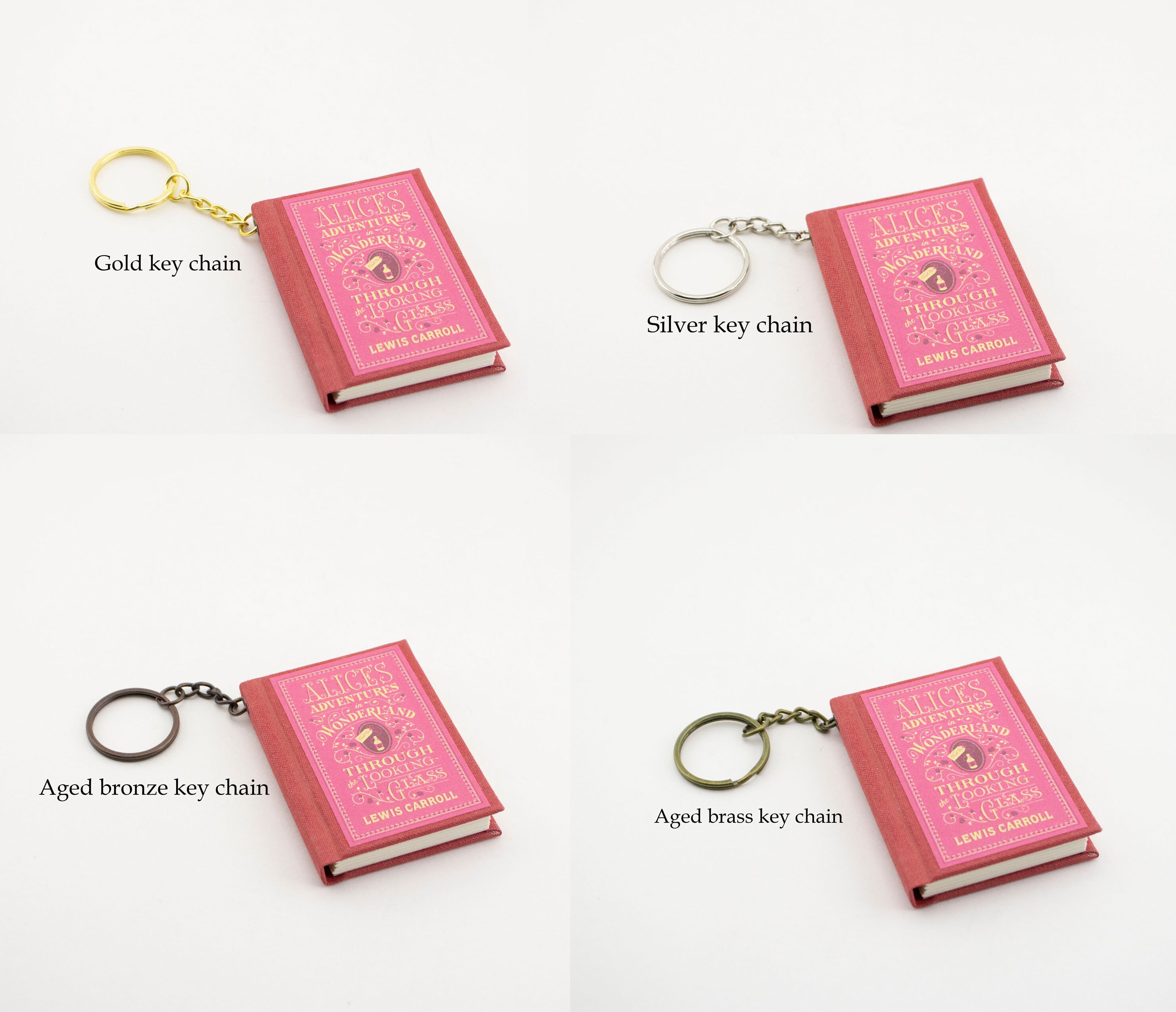 Personalized Mini Book Key Chain Custom Miniature Book | Etsy