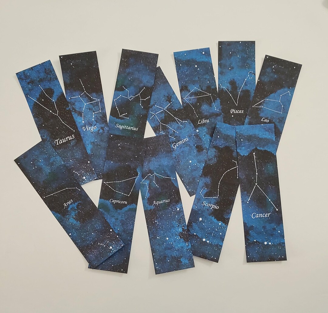 Zodiac Bookmark Set Instant Download Astrology Printable Bookmarks ...