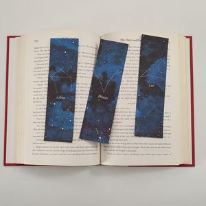 Zodiac Bookmark Set Instant Download Astrology Printable Bookmarks ...