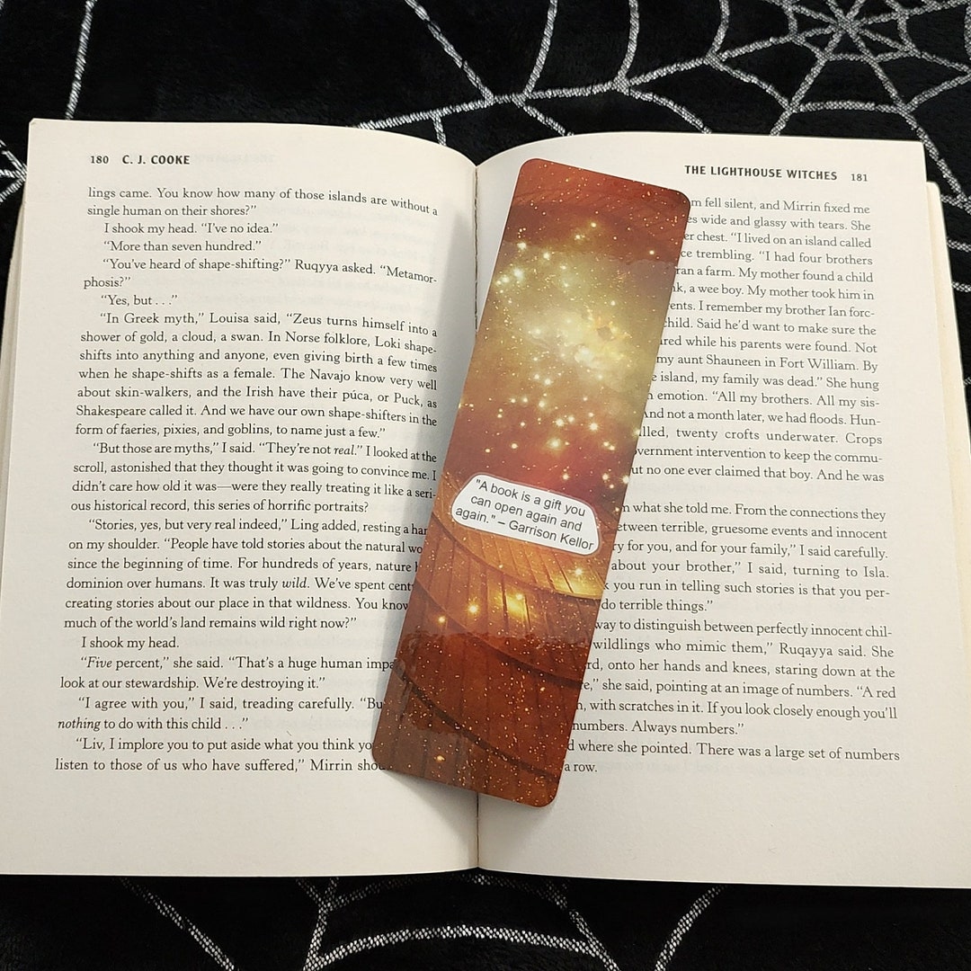 Space Bookmark Laminated Bookmark Upcycled Bookmark Booklover Gift ...