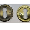 SMALL Flush Mount Lock Set Kit Antique Brass Plated Cupboard Chest ...