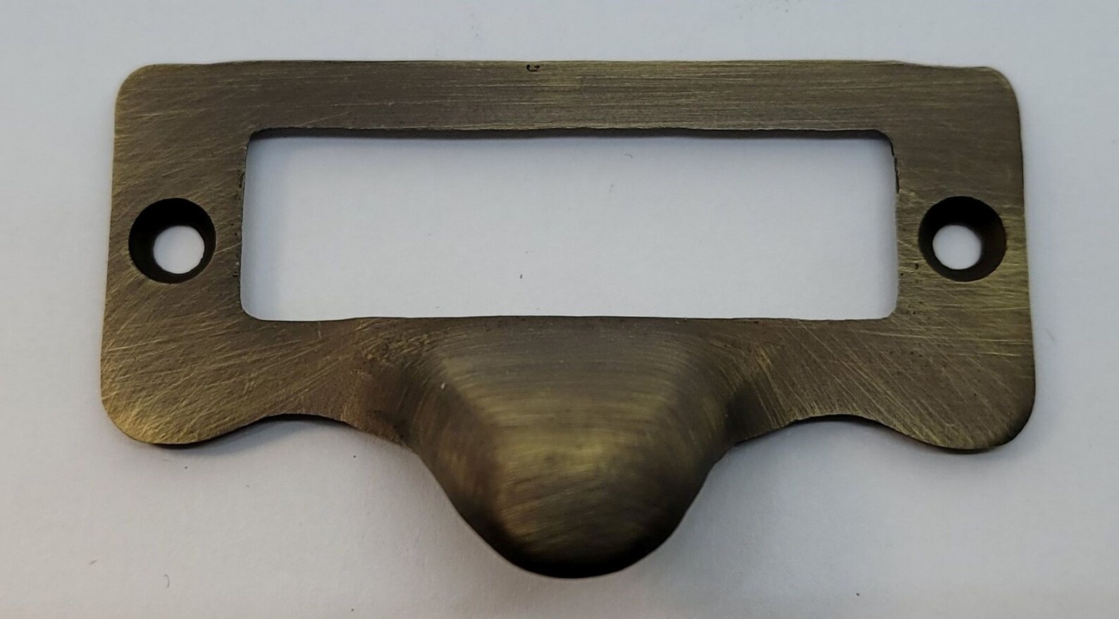 Solid Brass File Cabinet Card Holder Pull Label Tag Antique Vintage ...