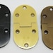 Brass English BUTLER Tray Leaf HINGE With Round Ends Oval 90 Degree ...