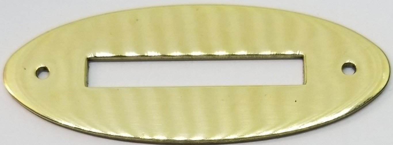 OVAL Stamped Brass Coin Slot Cover Bank Money Box Jewelry Hole Piggy ...