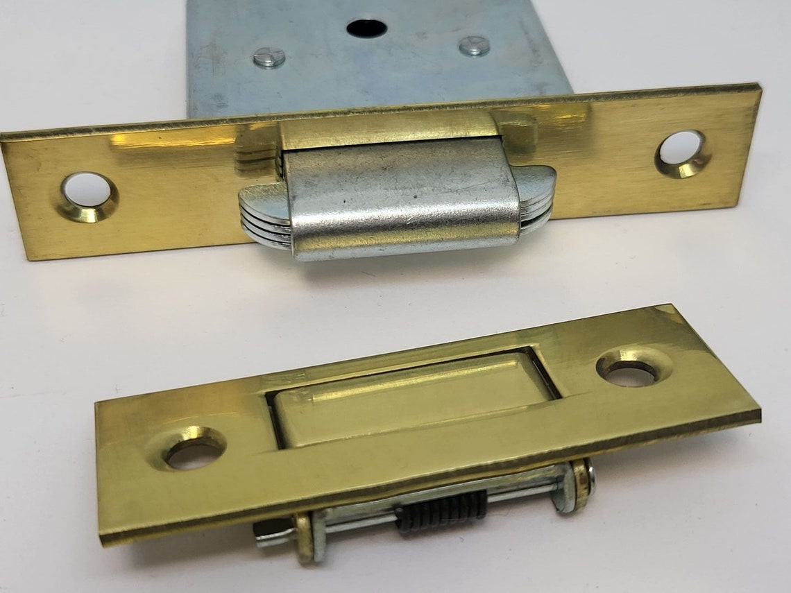 Full Mortise Roll Top Desk Lock Set SQUARE PLATE Brass Lock Catch 2 ...