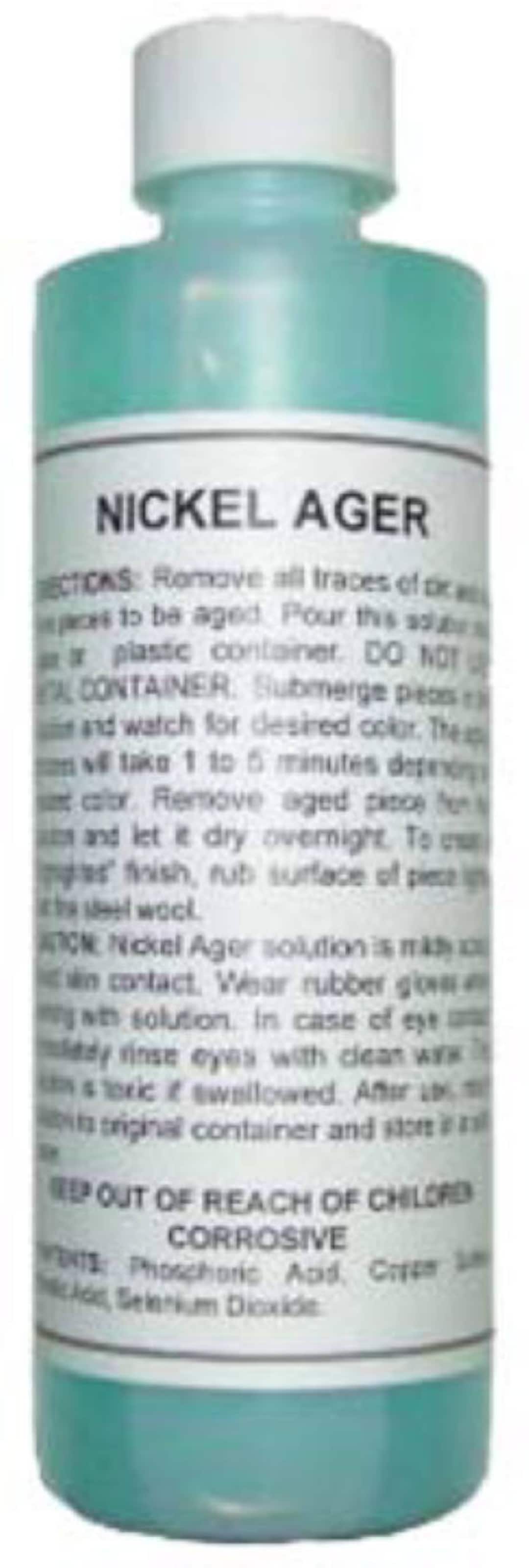8oz. ounce Metal Nickel Ager Darkening Solution Antique Vintage Old ...