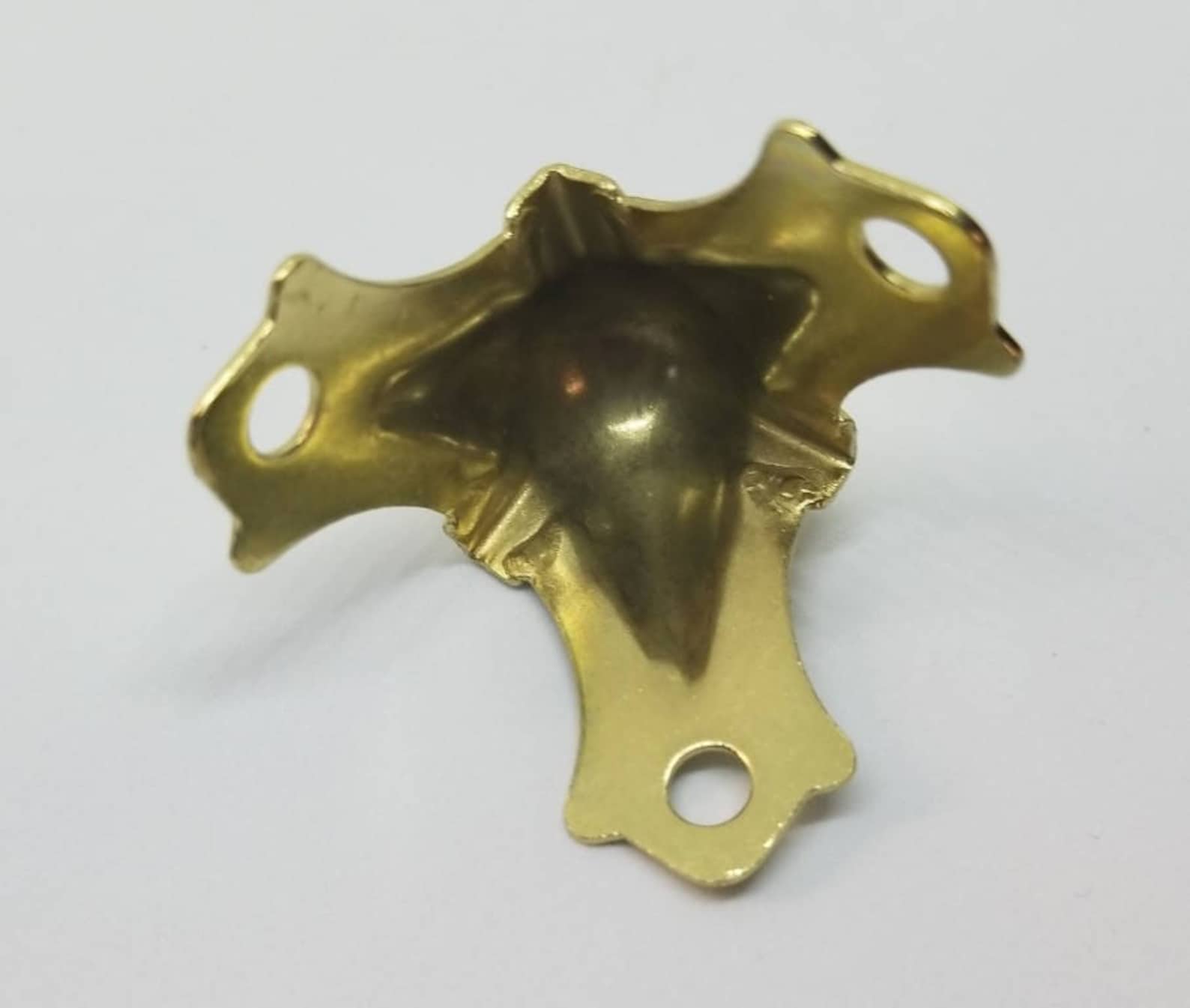 Brass Plated Trunk Corner Steamer Chest Cap Cover Box Antique - Etsy