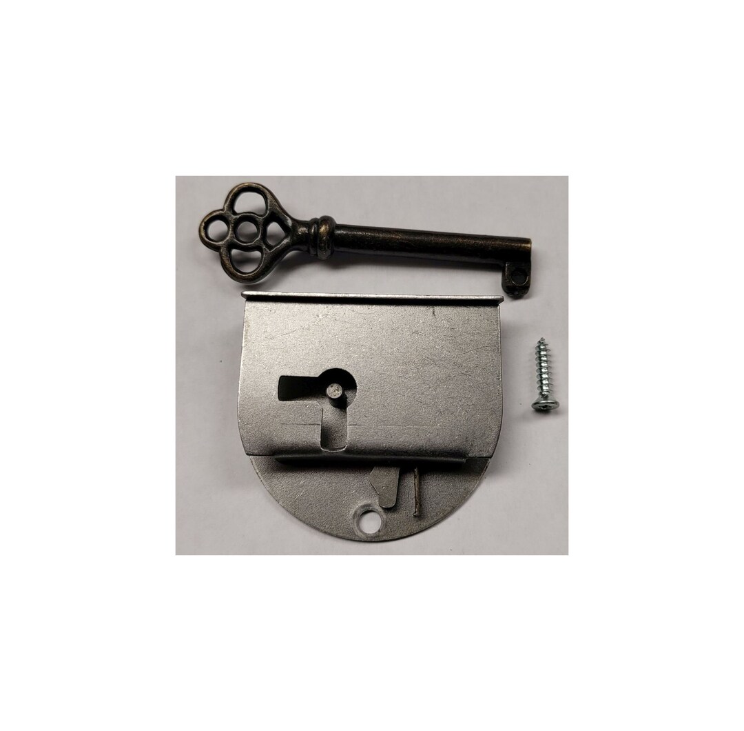 SMALL RIGHT HAND Half Mortise Lock Key Drawer Cabinet Door Clock ...