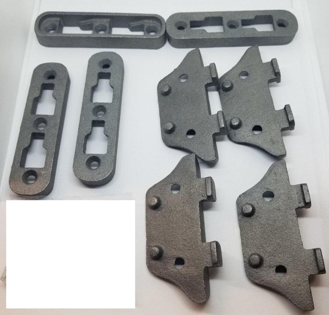 MEDIUM Cast Iron Bed Rail Fastener Set (kit) - 4 Frame Hooks Post ...