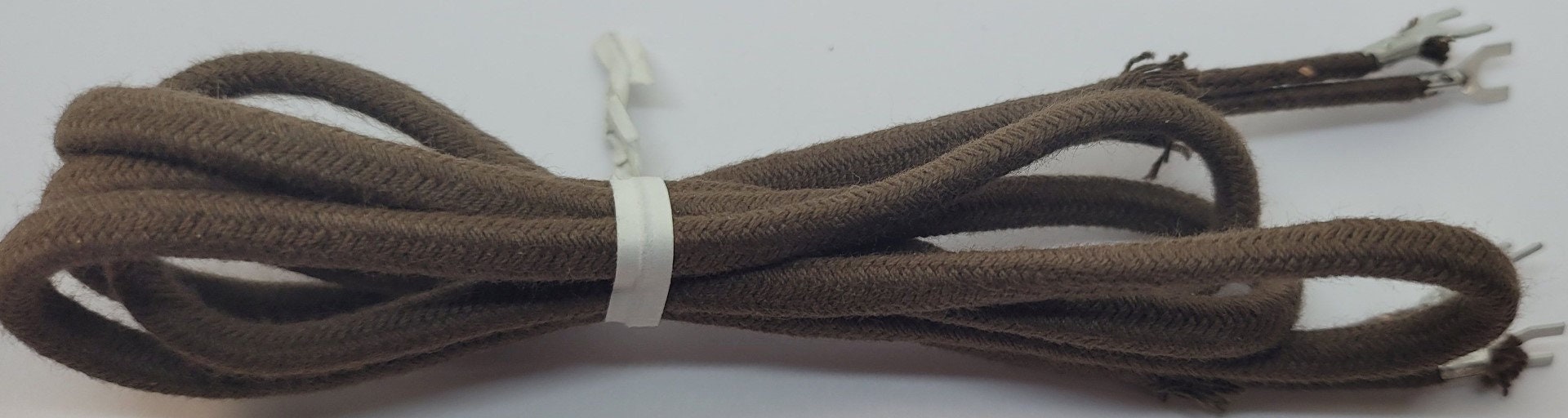Antique Brown Cloth Covered Telephone RECEIVER CORD 35 Inches Old ...