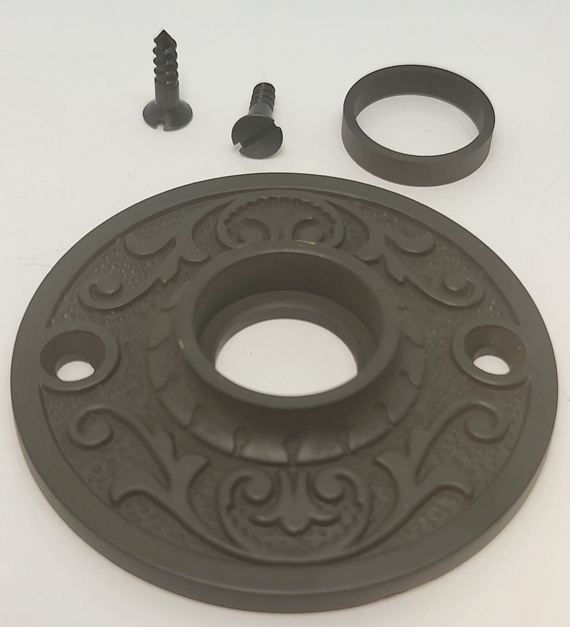 DOORKNOB ROSETTE Round Floral Pattern Ornate Door Plate Passage ...