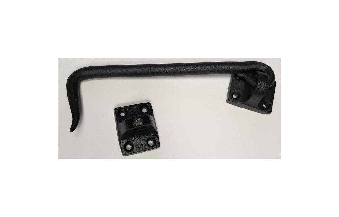 6 Inch Eye & Hook Bolt Cast Iron Black Powder Coated Gate Barn Door ...