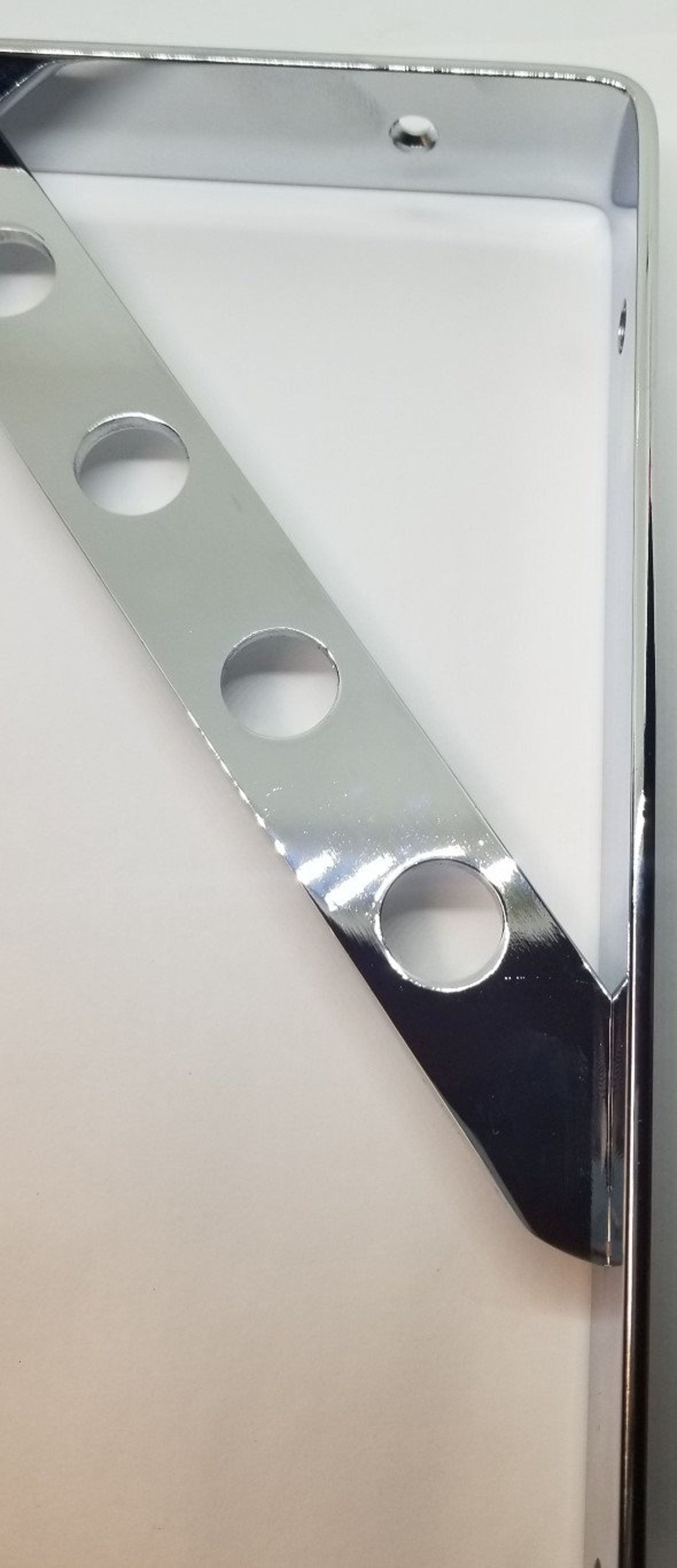 POLISHED CHROME Heavy Duty Shelf Support Modern Contemporary Bracket ...