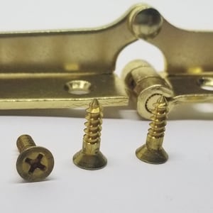 BRIGHT BRASS Steel Drop Front Drawer Stay Hinge Chest Trunk Desk ...