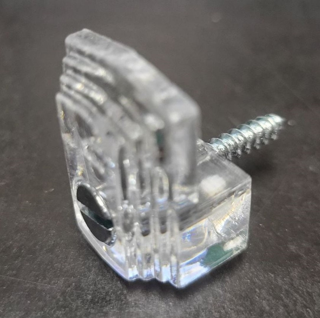 4 Pack or 50 Pack - Clear Plastic Mirror Mount Clips Glass Picture ...