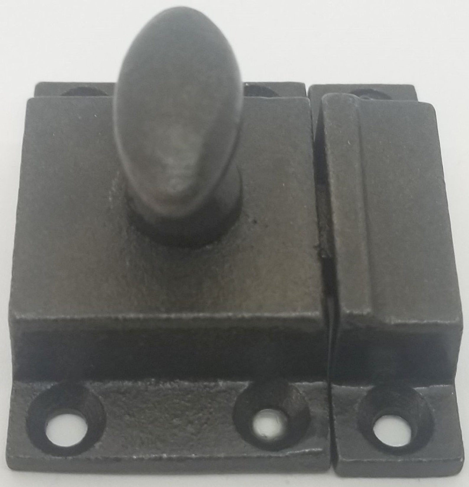 Cast Iron Cabinet Latch - 2 Sizes - Spring Loaded Handle Turn Antique ...