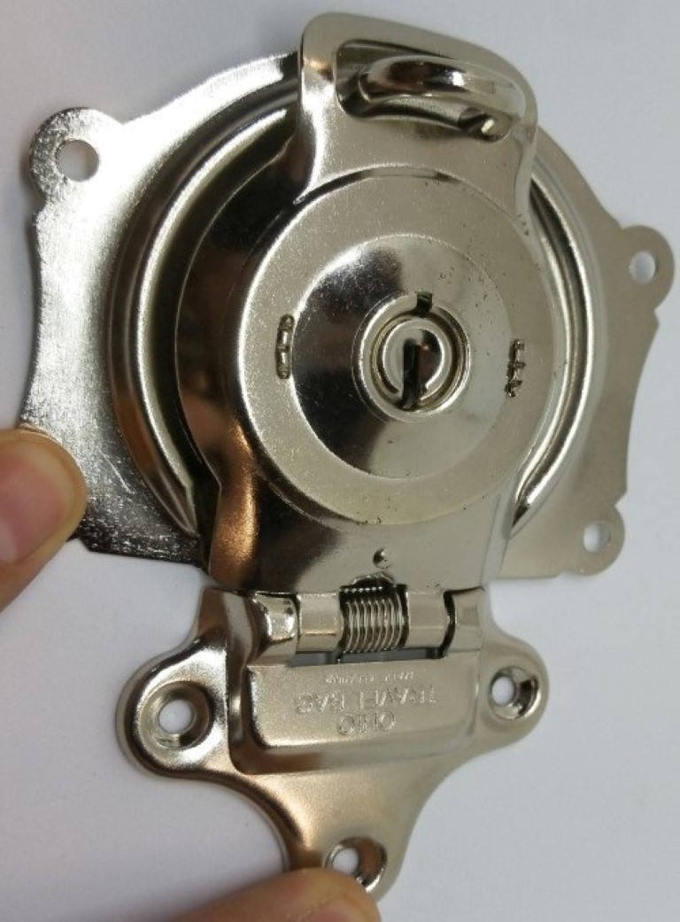 Nickel Chrome Trunk Lock Steamer Chest Vintage Old Key - Etsy