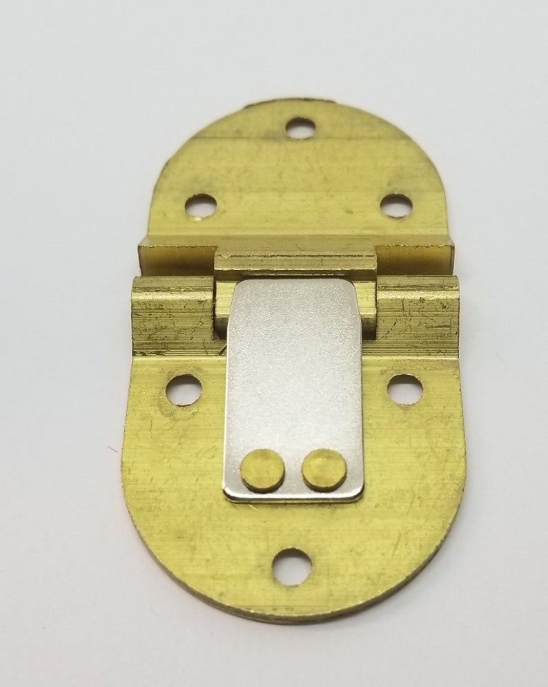 Brass English BUTLER Tray Leaf HINGE With Round Ends Oval 90 Degree ...