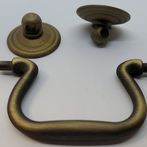 2" 2.5" - 3" - 3.5" 4" Queen Anne Style Bail Pull Handle Knob Cast ...