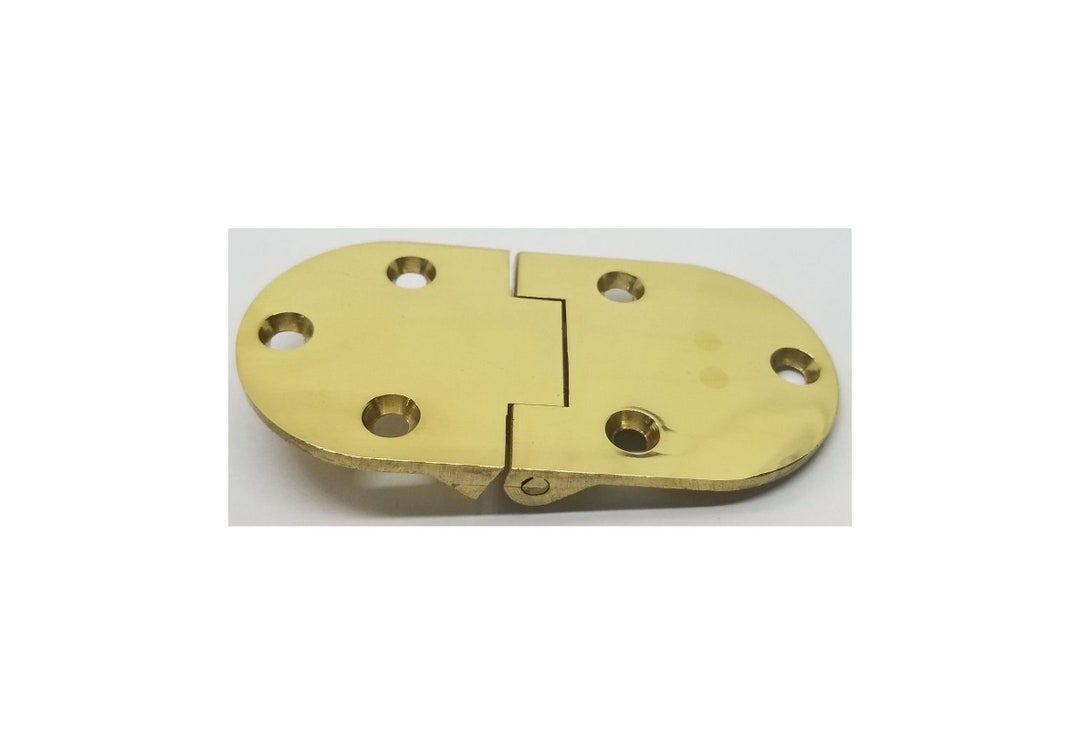 Brass English BUTLER Tray Leaf HINGE With Round Ends Oval 90 Degree ...