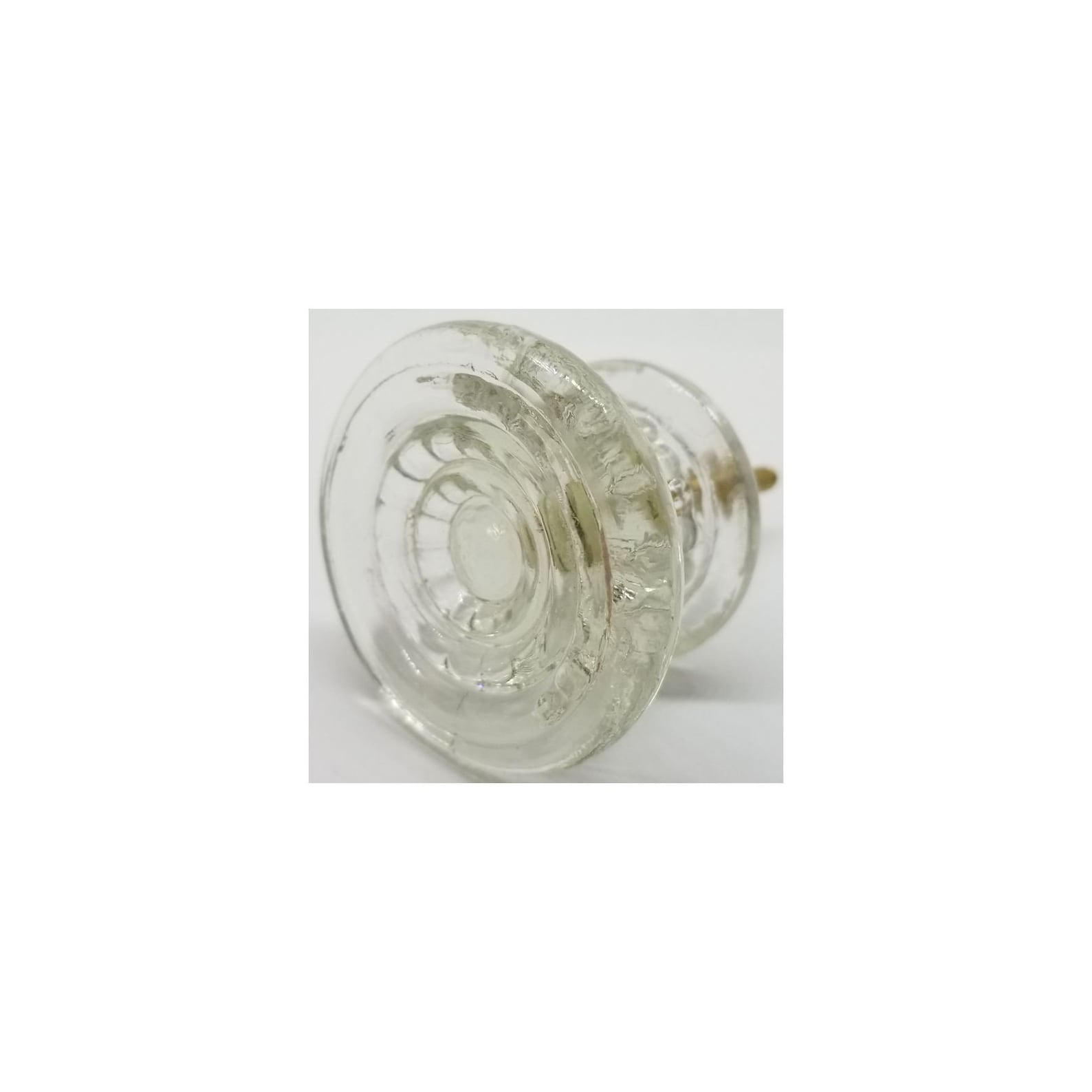 2 Empire Style PRESSED GLASS KNOB Victorian Antique Vintage Old Dresser ...