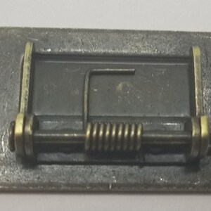 ANTIQUE BRASS Roll Top Desk Lock Set Rounded Oval Catch 2 Keys Vintage ...