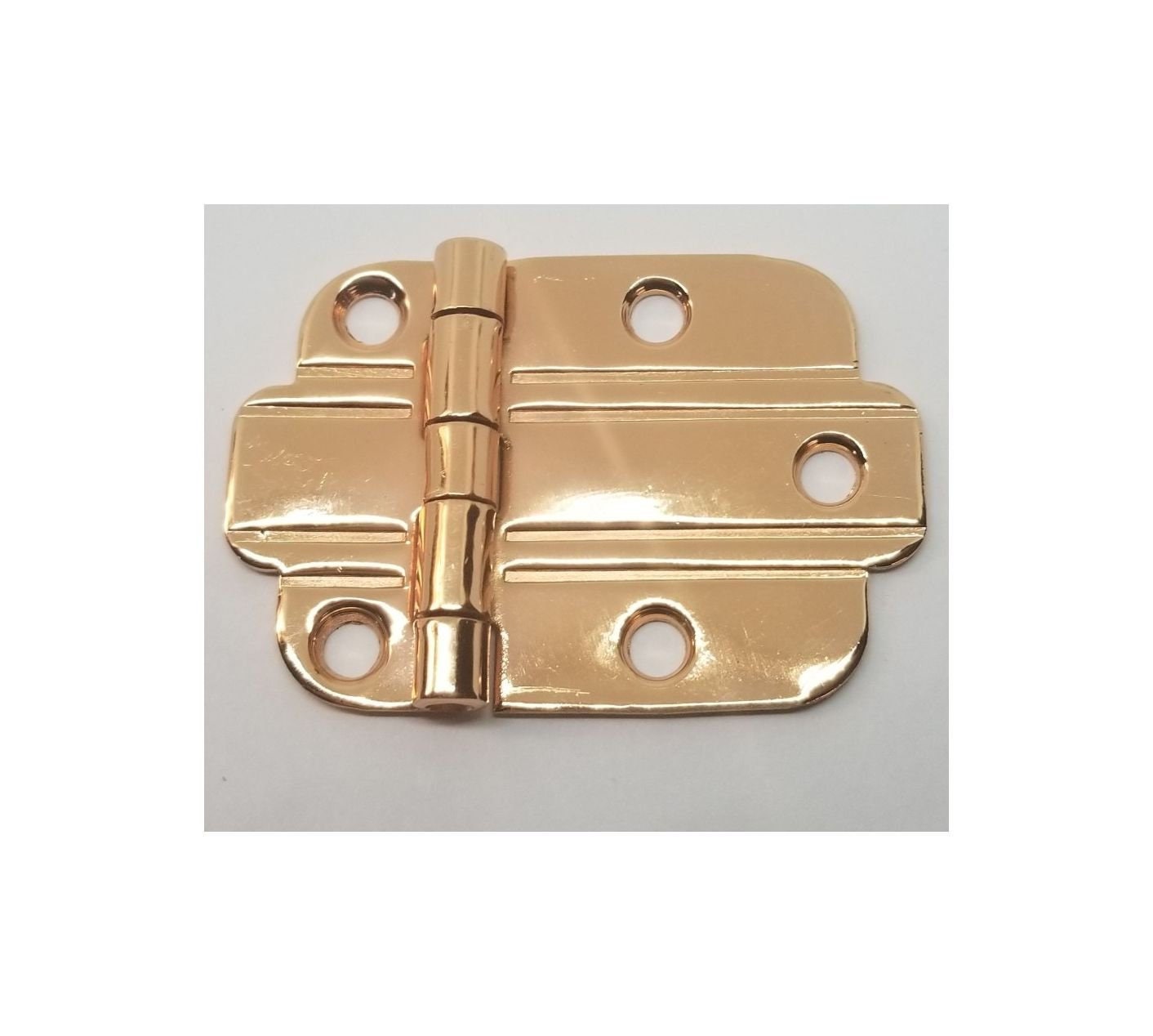 POLISHED COPPER Flush Mount Art Deco Cabinet Hinge Line Steam Punk ...