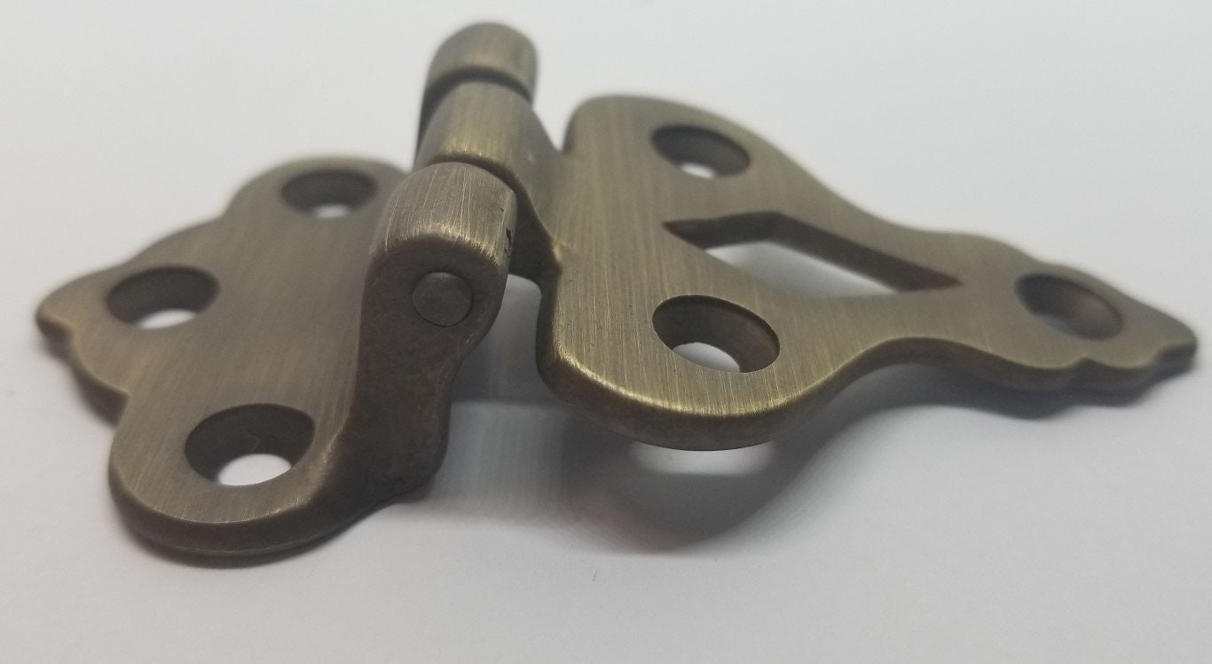 ANTIQUE BRASS Cast Ice Box Door Hinge 3/8 Offset Antique | Etsy