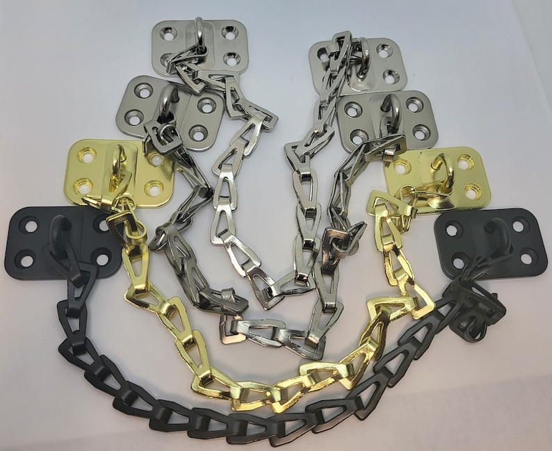 12" Chain Support Transom Steel Brackets Windows Door Lock Safety ...